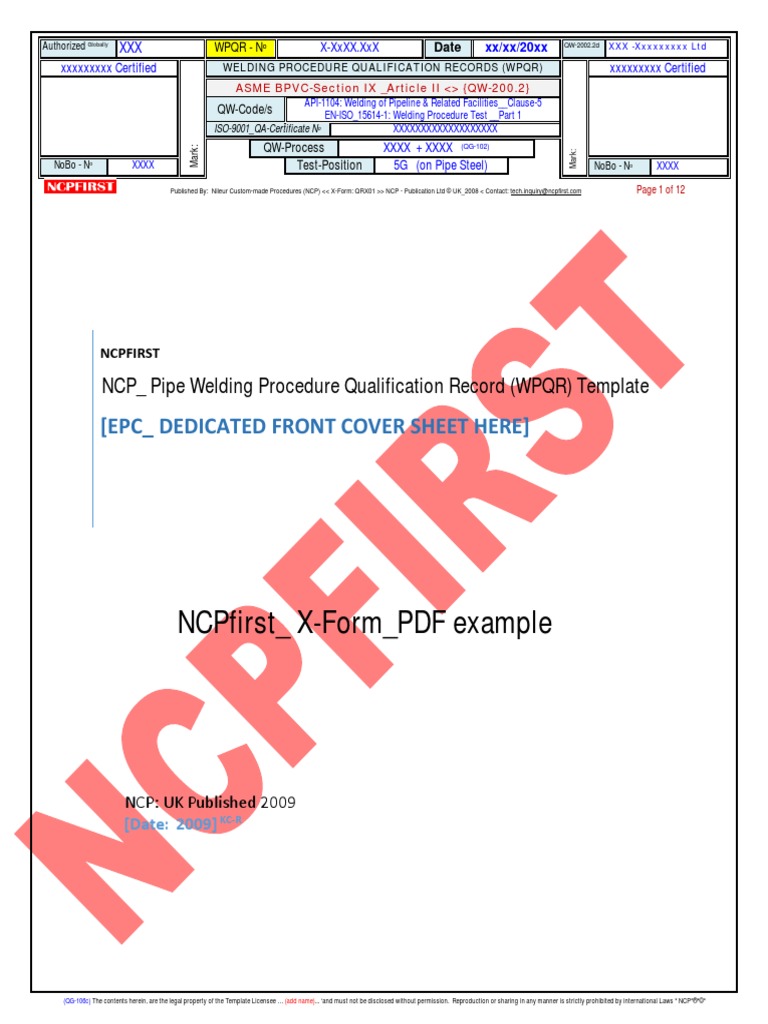 Ncpfirst - X-Form - PDF Example: (Epc - Dedicated Front Cover Sheet ...