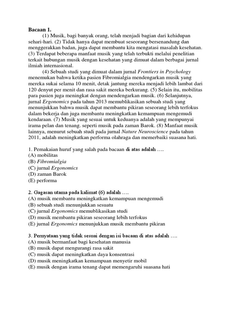 Soal Dan Kunci Jawaban Soal Tpa Pdf