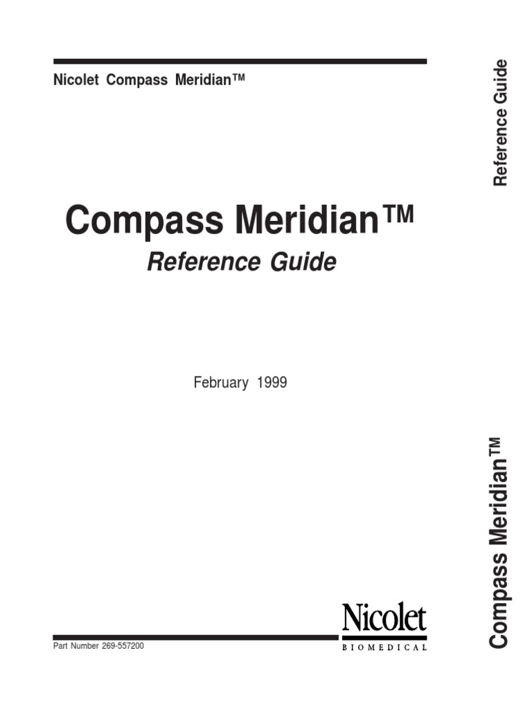 Compass Meridian Reference Manual | PDF | Electromyography | Computer File