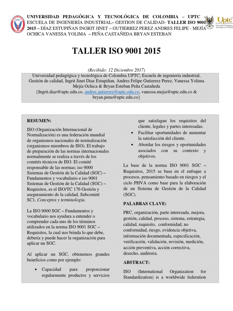 Calidad Operacional | PDF | Organización internacional para la ...