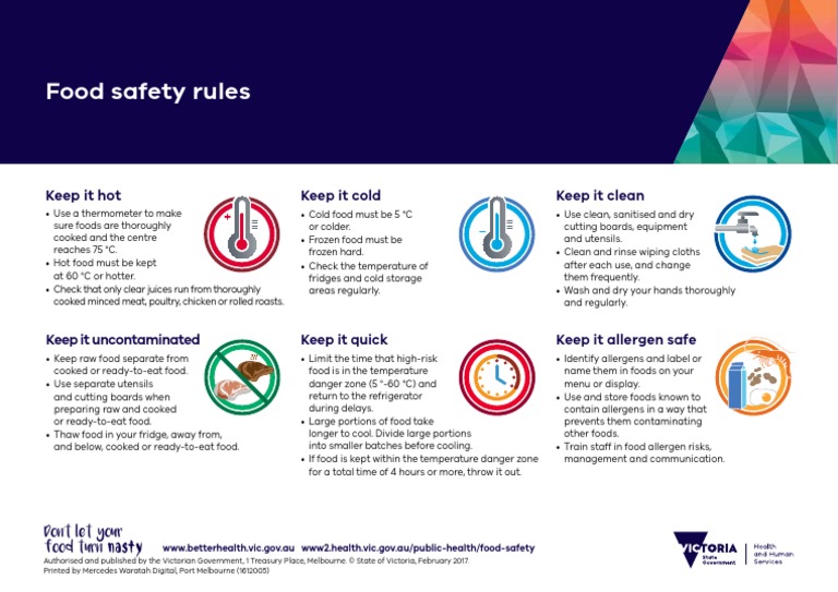 Food Safety Rules - A3 Poster | PDF | Refrigerator | Food Safety