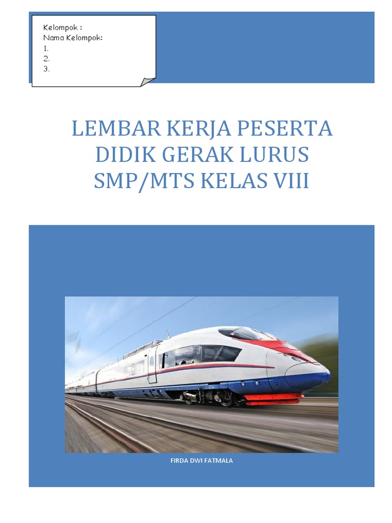 Lembar Kerja Gerak Lurus SMP Kelas VIII | PDF | Sains & Matematika