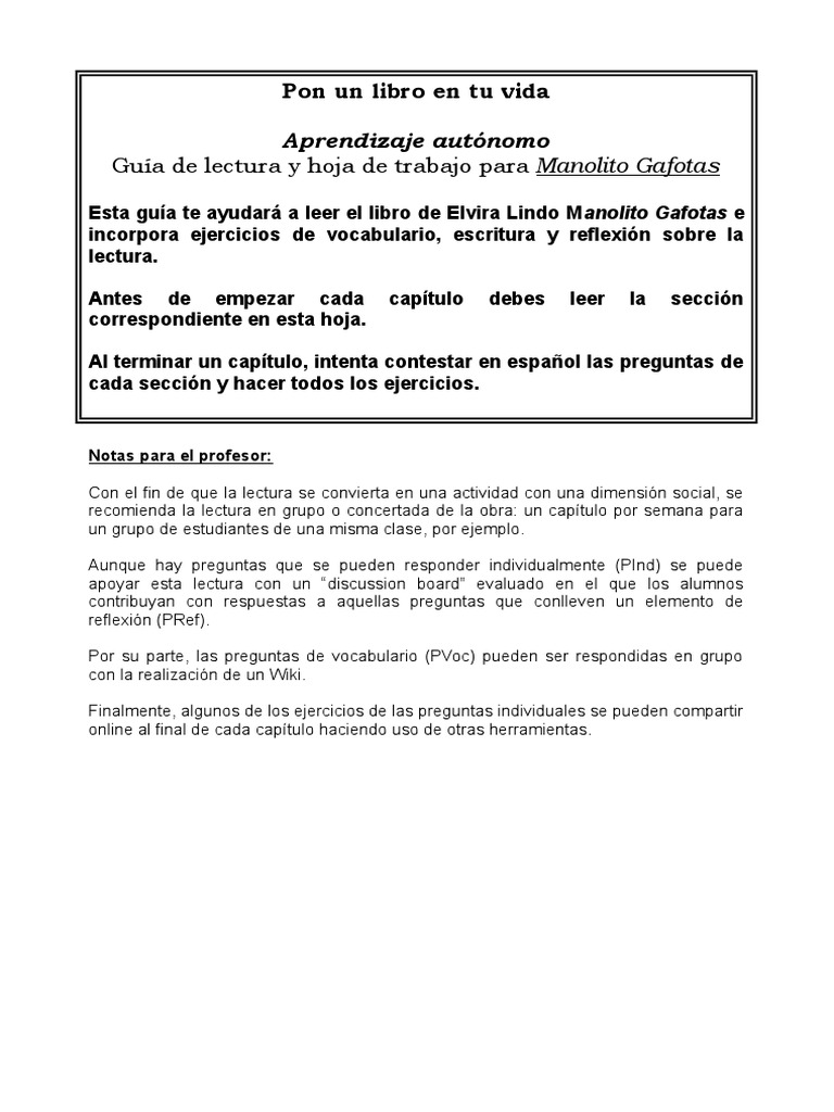 Manolito Gafotas Language Box | PDF | Idiomas