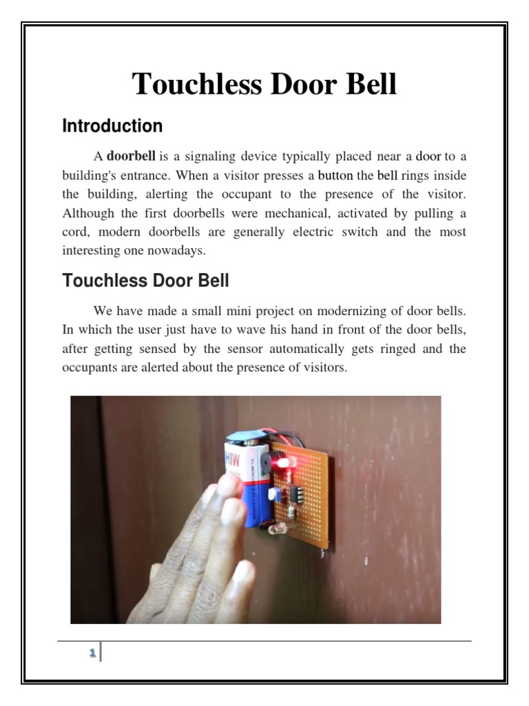 Touchless Door Bell Project Overview | PDF