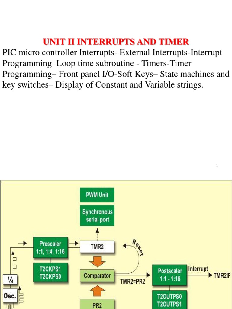 Unit2-Timer & Interrupt | PDF | Timer | Digital Technology