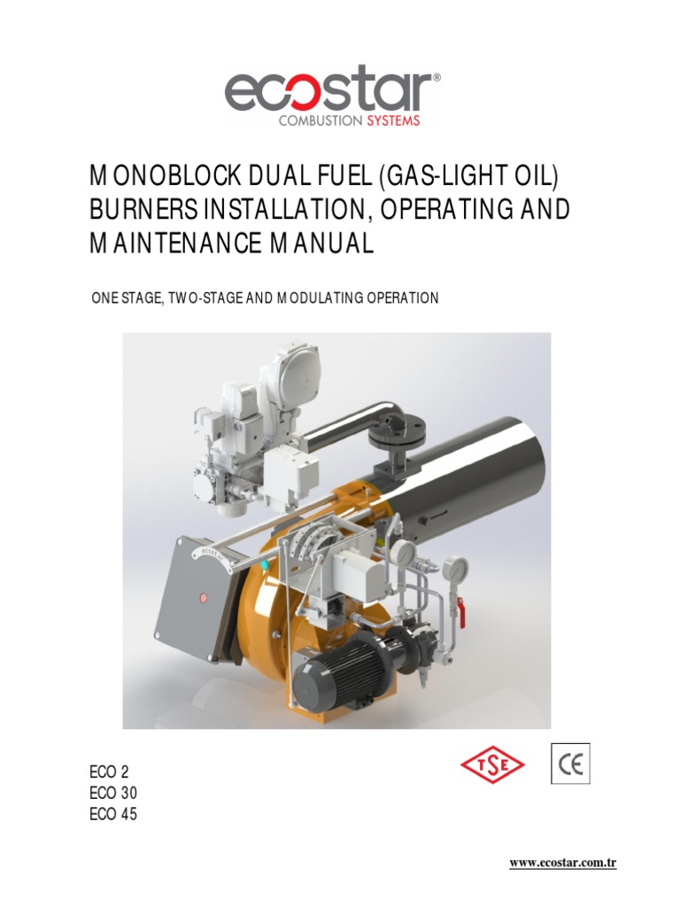 Dual Fuel Burner Manual | PDF | Boiler | Valve