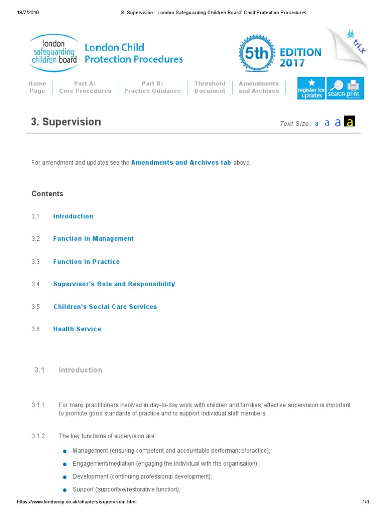 Supervision: Amendments and Archives Tab | PDF | Child Protection ...