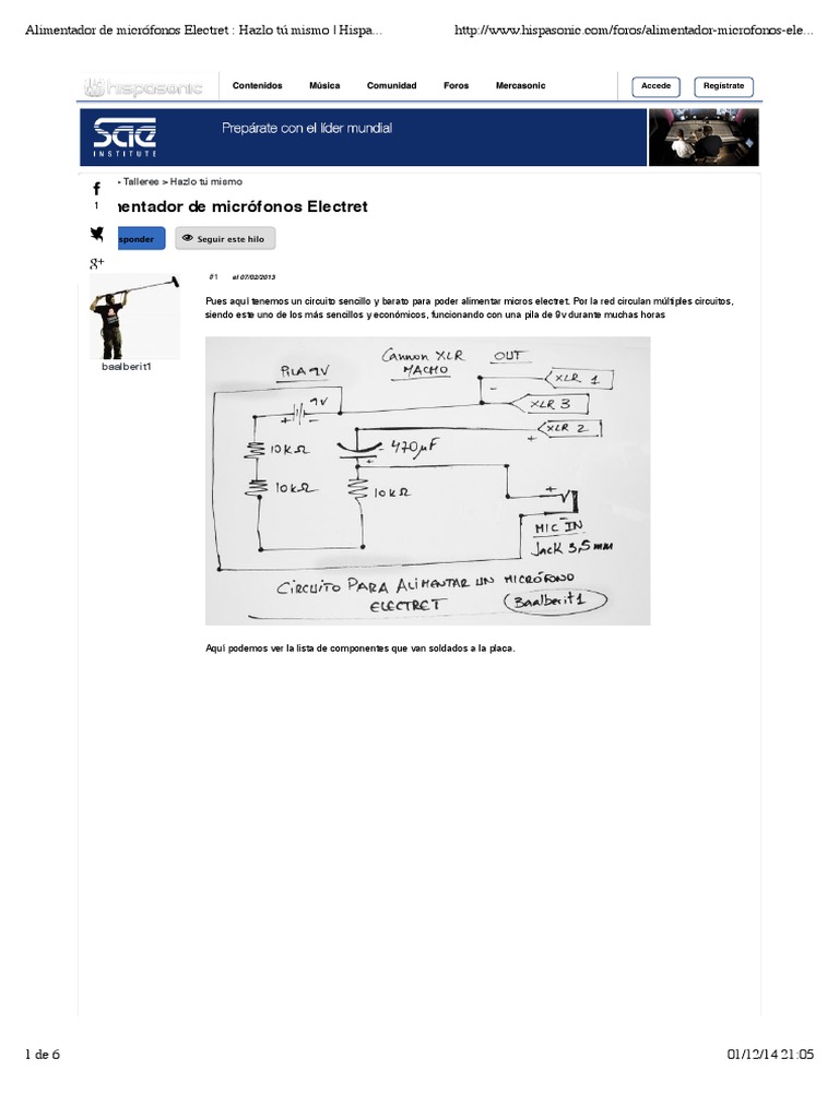 Micros Electret | PDF | Micrófono | Ingenieria Eléctrica