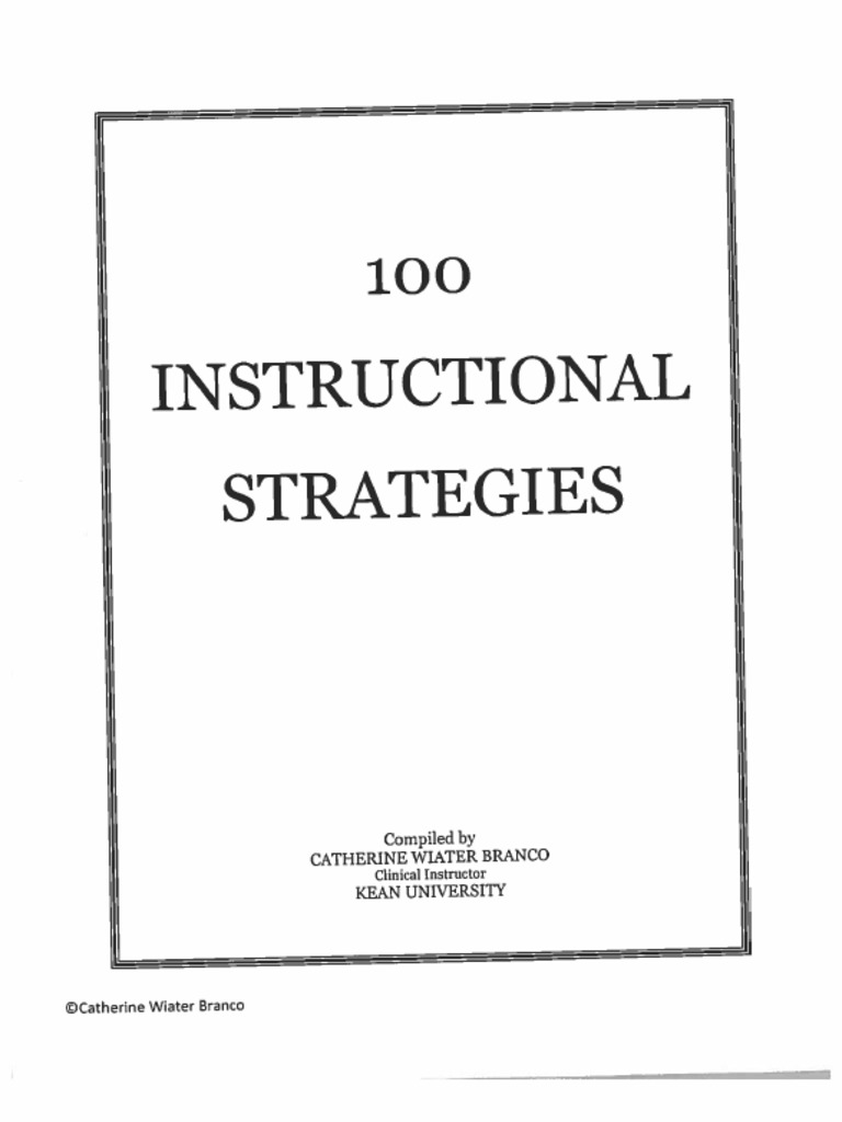 100 Instructional Strategies PDF | PDF