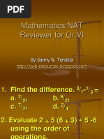 NAT Reviewer Math Grade 6 | PDF | Angle | Euclid