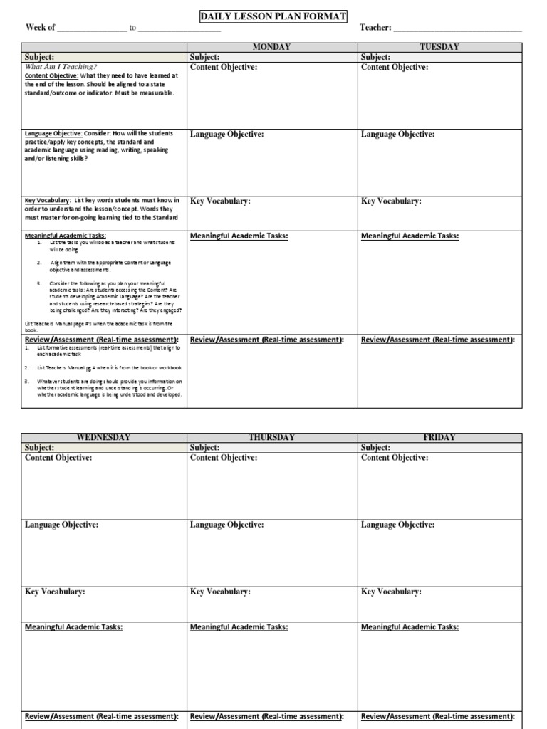 A Framework for Effective Daily Lesson Planning: Aligning Standards ...