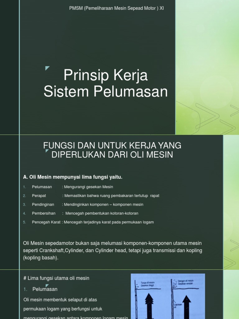 Prinsip Kerja Sistem Pelumasan PSSM XI Sendi | PDF