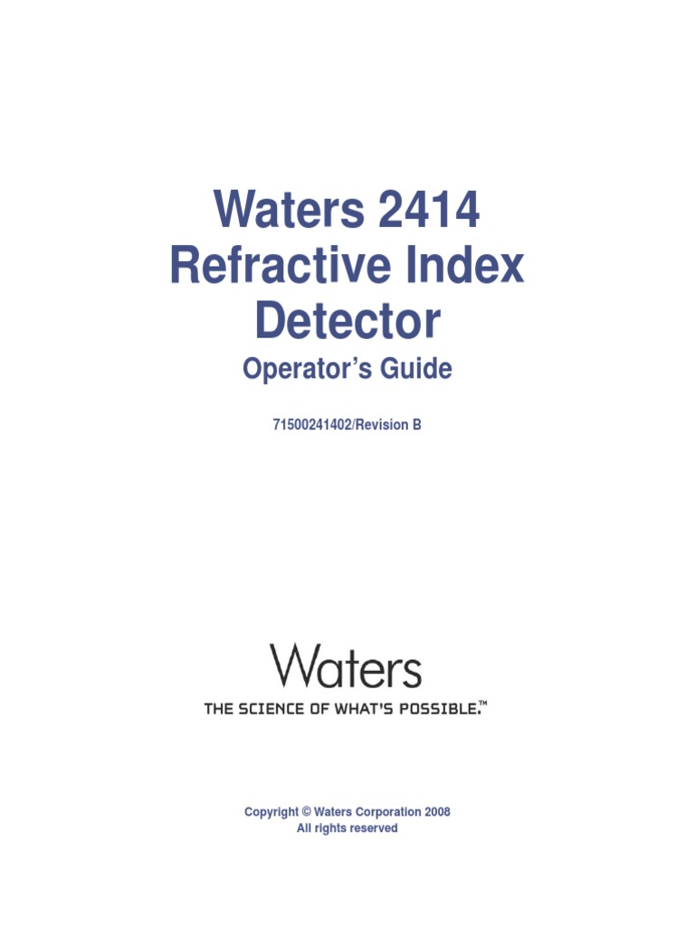Waters 2414 Guide | PDF | Refraction | High Performance Liquid ...
