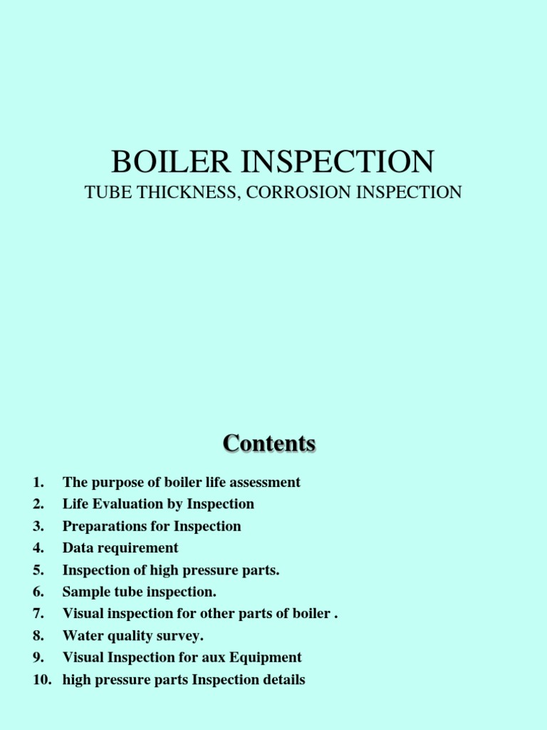 Boiler Inspection | PDF | Electromagnetic Induction | Nondestructive ...