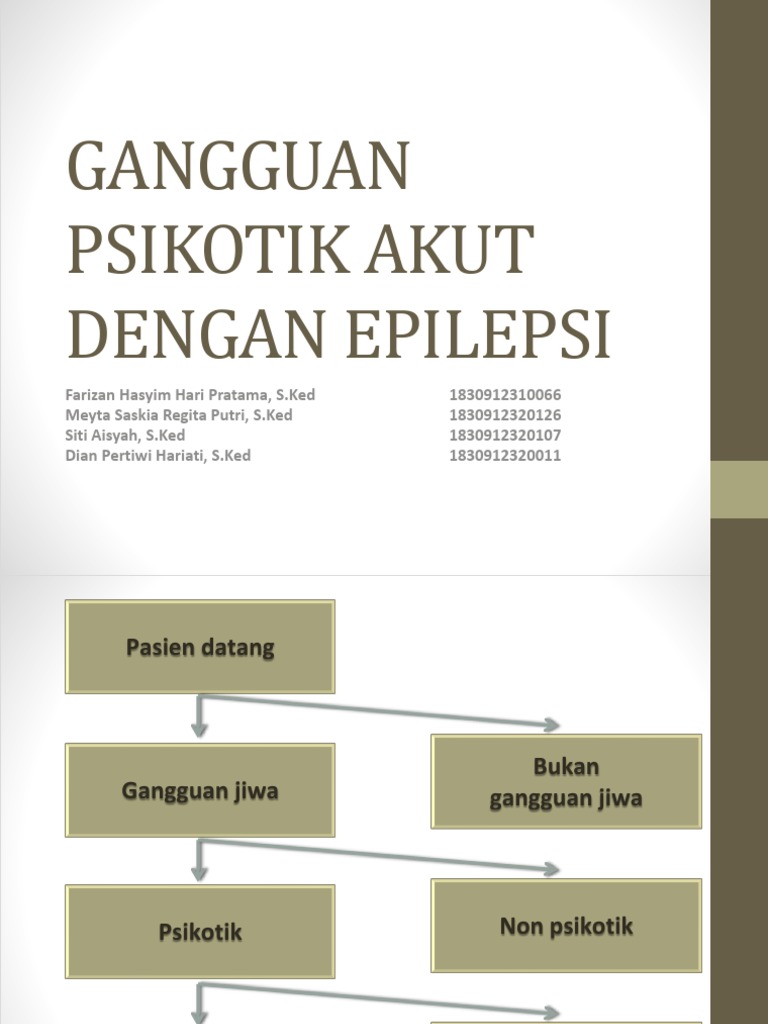 Gangguan Psikotik Akut Dengan Epilepsi | PDF