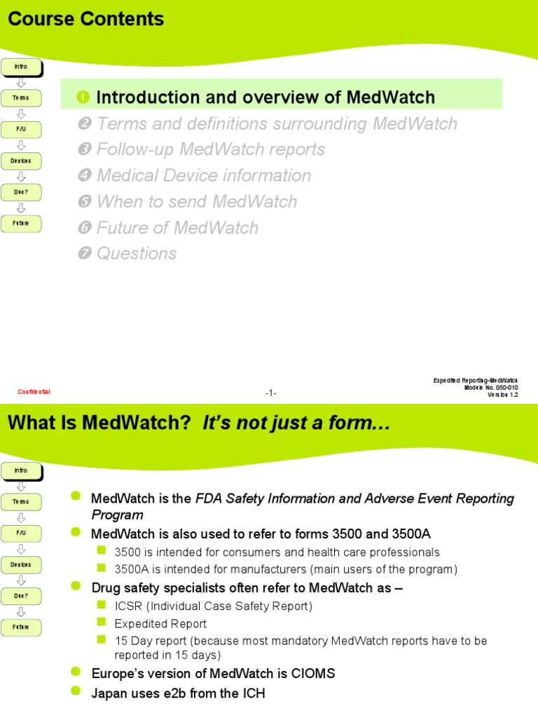 MedWatch v1 03 | PDF | Food And Drug Administration | Adverse Effect