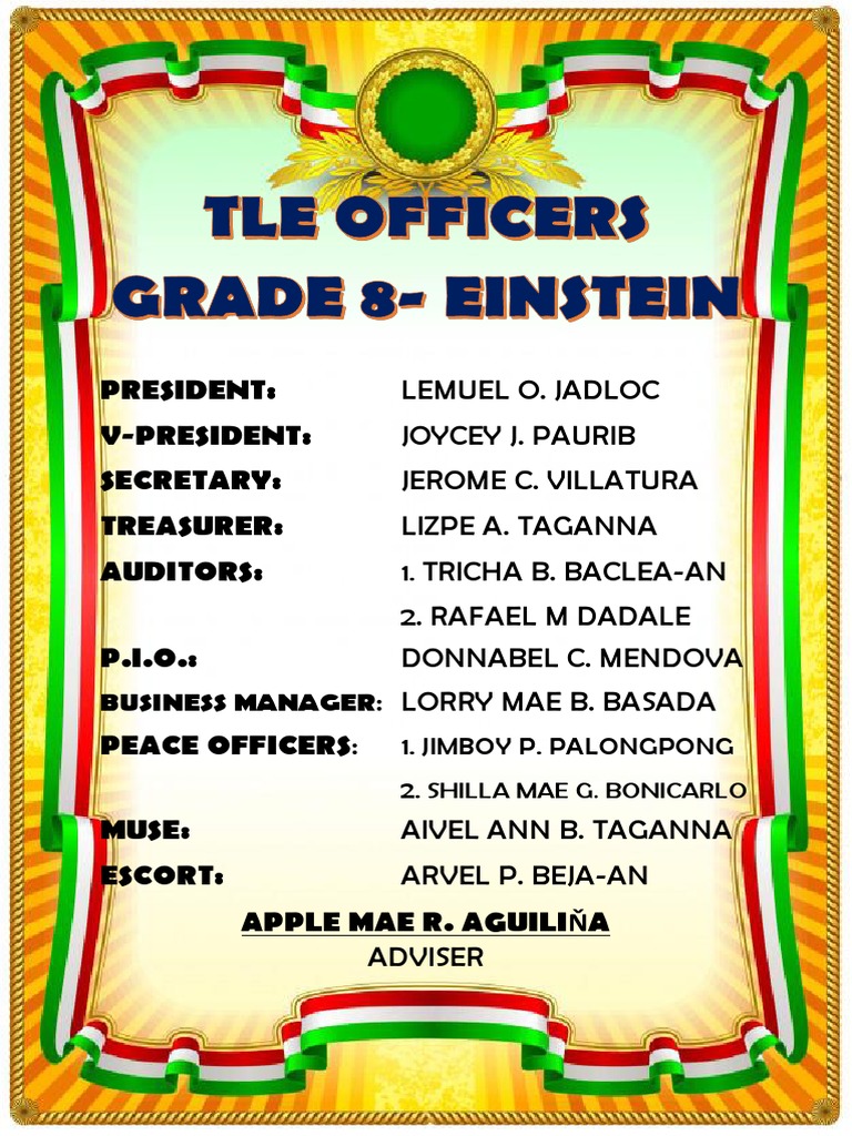 Class Officers Design