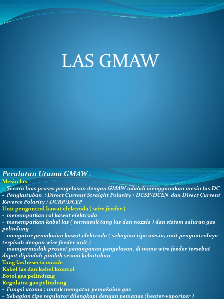 Panduan Lengkap GMAW | PDF