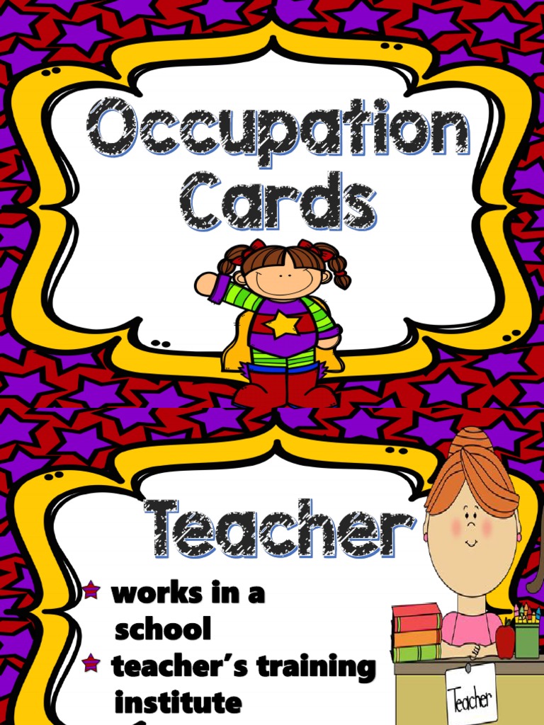 Occupation Cards for Career Training | PDF