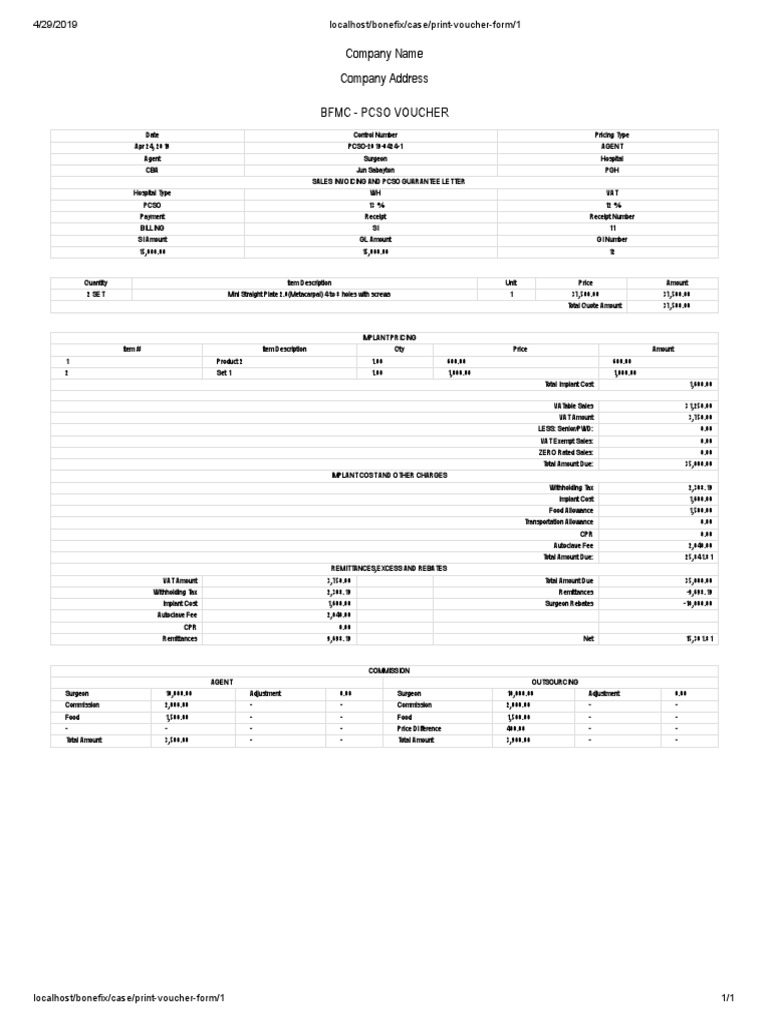 PCSO Voucher Sample | PDF | Value Added Tax | Receipt