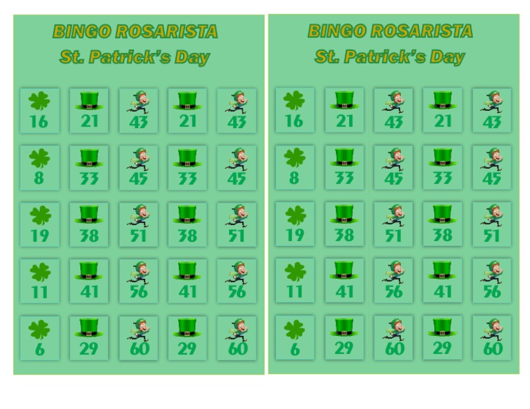 Bingo Saint Patricks Day First | PDF