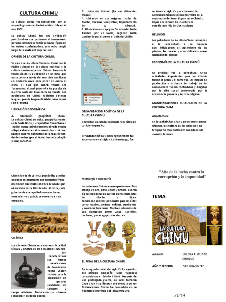 41317972-CULTURA-CHIMU-triptico (Recuperado) | PDF | Cultura (general)