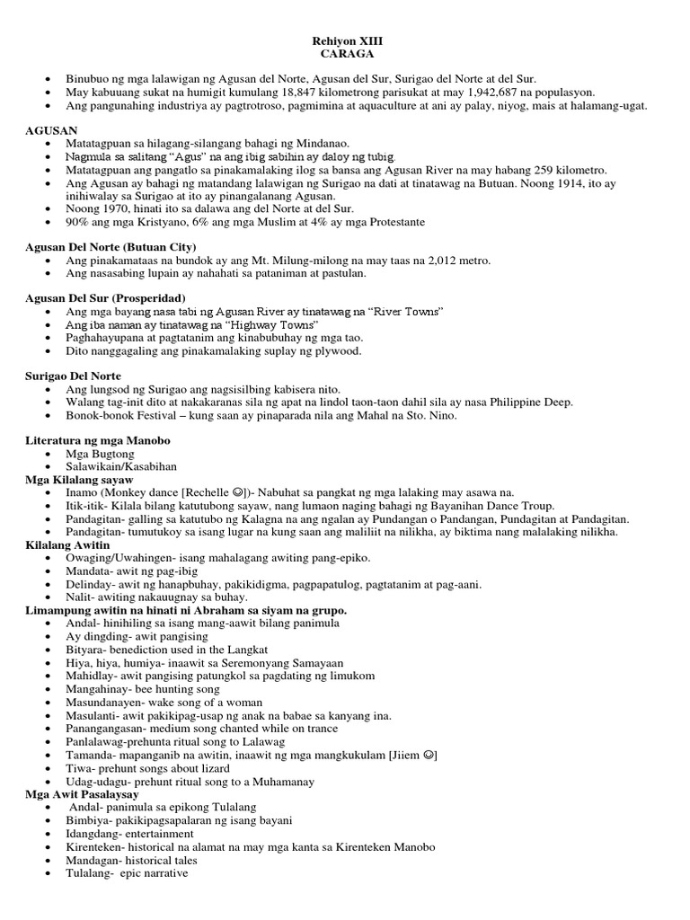 Rehiyon Xiii Final | PDF