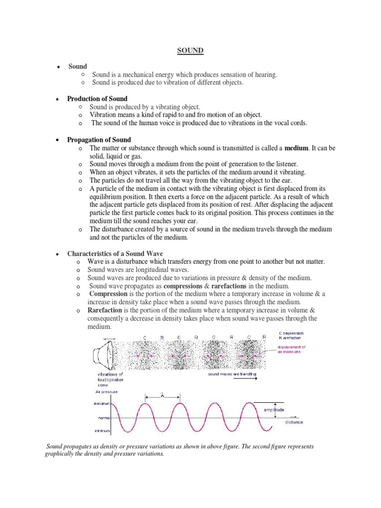 Sound Class 8 | PDF | Hearing | Sound
