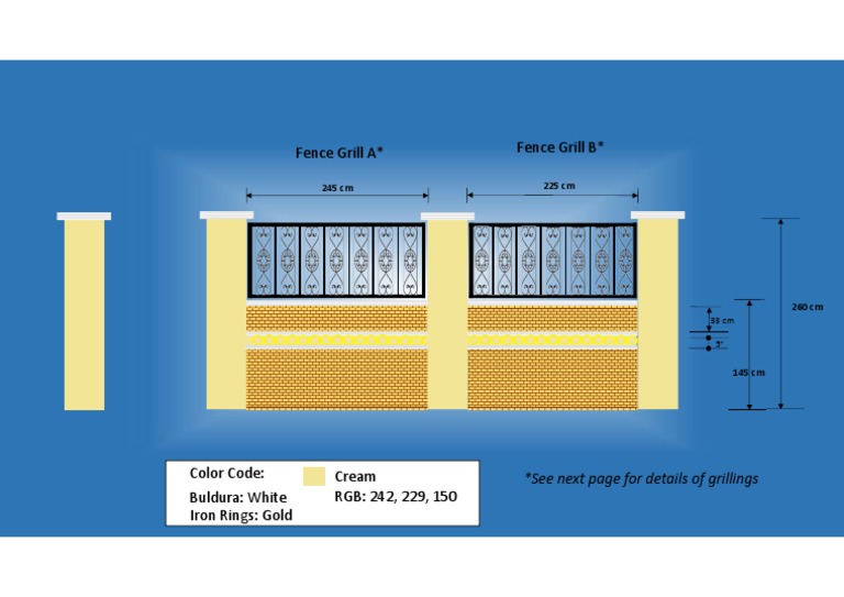Fence Grill A Fence Grill B : 225 CM 245 CM | PDF
