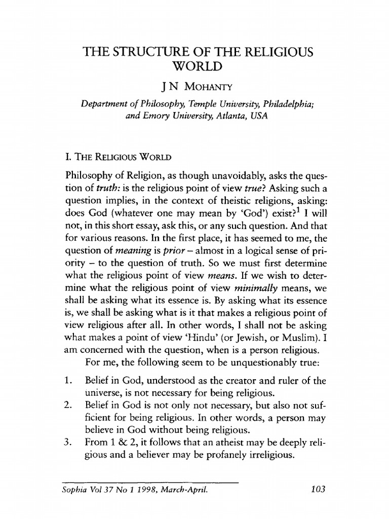 Structure of Religious World | PDF | Causality | David Hume