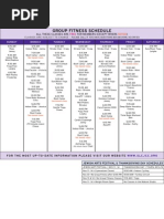 LA FITNESS Class Schedule (Print Version) - PEARL | PDF