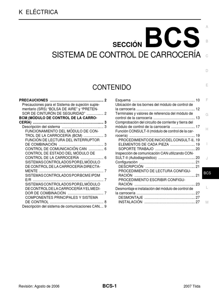 Nissan Tidda BCS | PDF | Airbag | Transistor