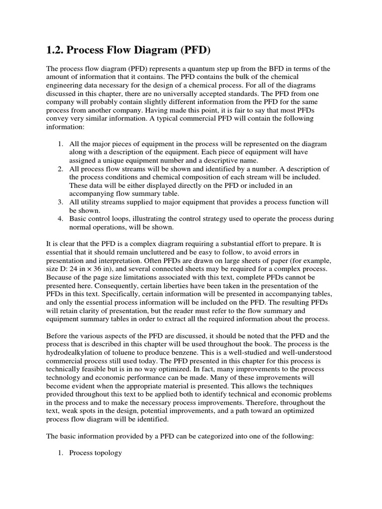 1.2. Process Flow Diagram (PFD) | PDF | Heat Exchanger | Chemical Reactor