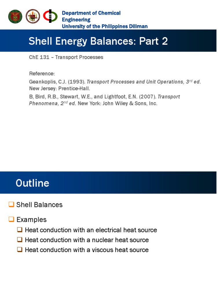 131.10b Shell Energy Balance | PDF | Thermal Conduction | Heat
