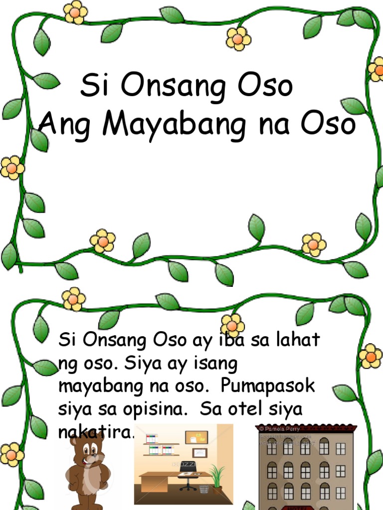 Wk8 Si Onsang Oso - Ang Mayabang Na Oso | PDF