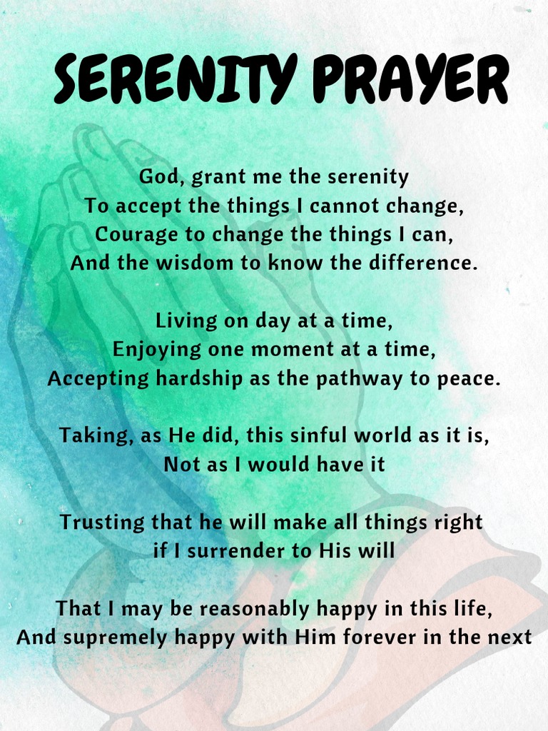 Serenity Prayer | PDF