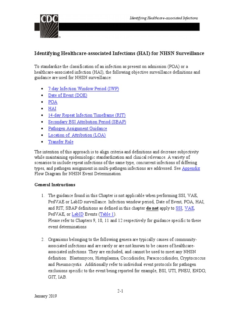 NHSN HAI Surveillance Guidelines 2025 | PDF | Urinary Tract Infection ...