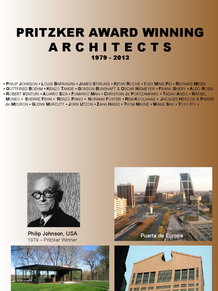 Pritzker Award Winning Architects: S N K H | PDF | Architectural Design ...