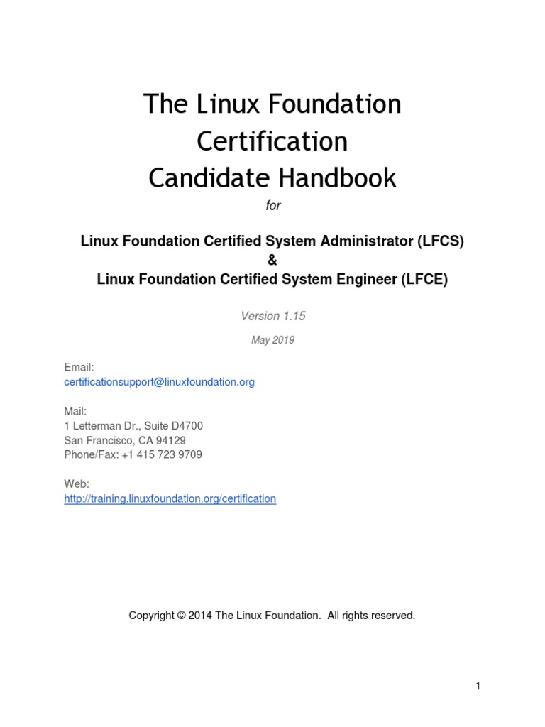 The Linux Foundation Certification Candidate Handbook | PDF | Identity ...