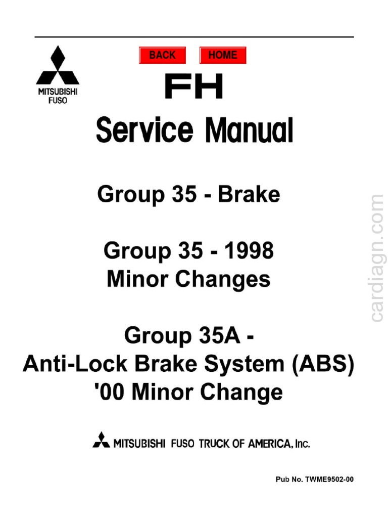 1996-2001 Fuso - Brake | PDF | Anti Lock Braking System | Brake