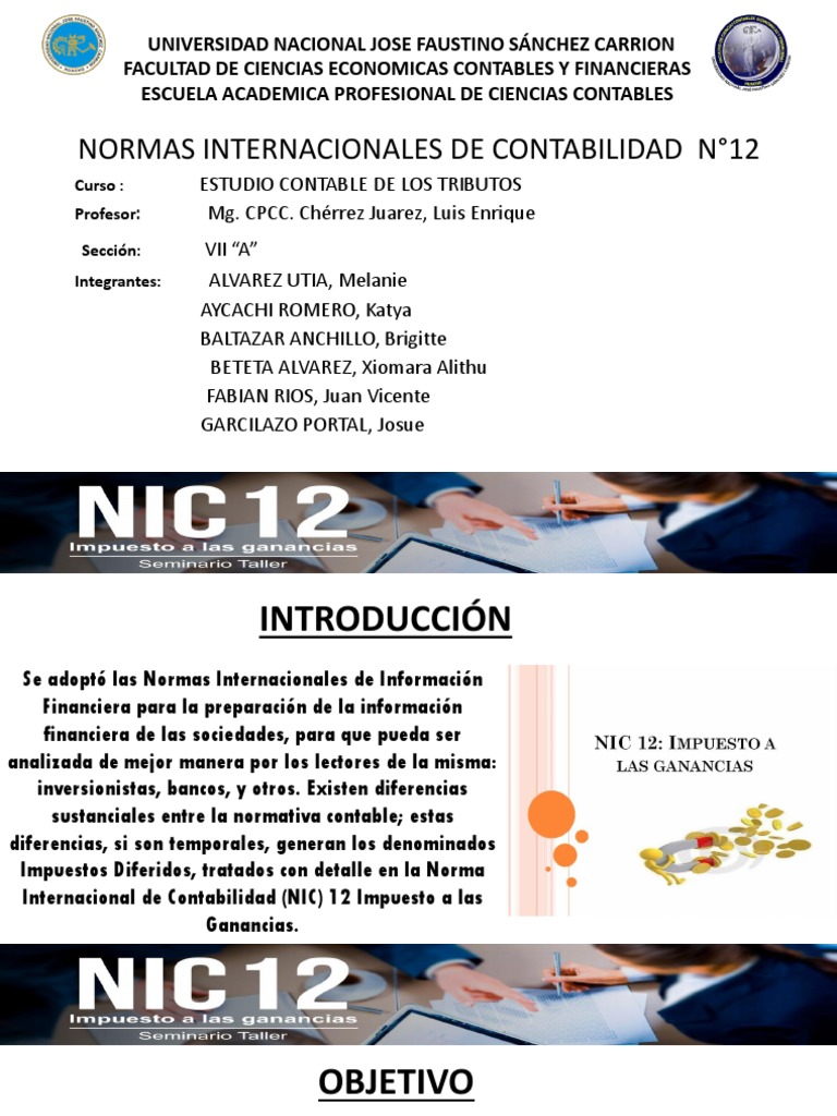 Nic 12 | PDF | Beneficio (economía) | Contabilidad