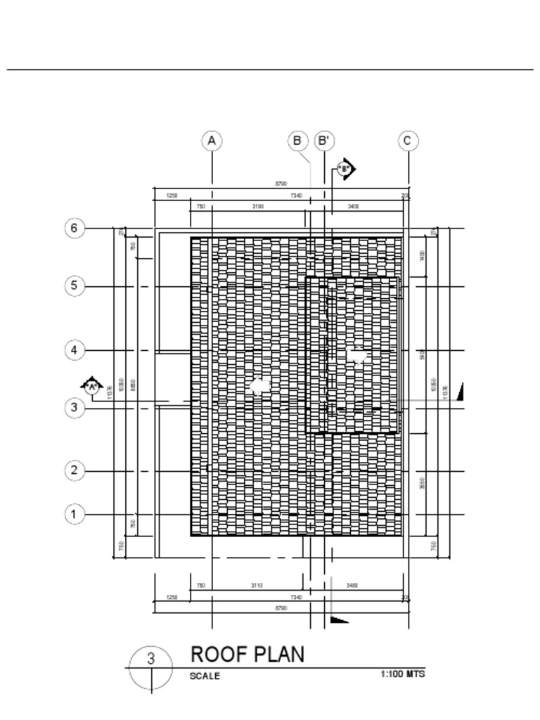 Roof Plan with Dimensions and Scale | PDF