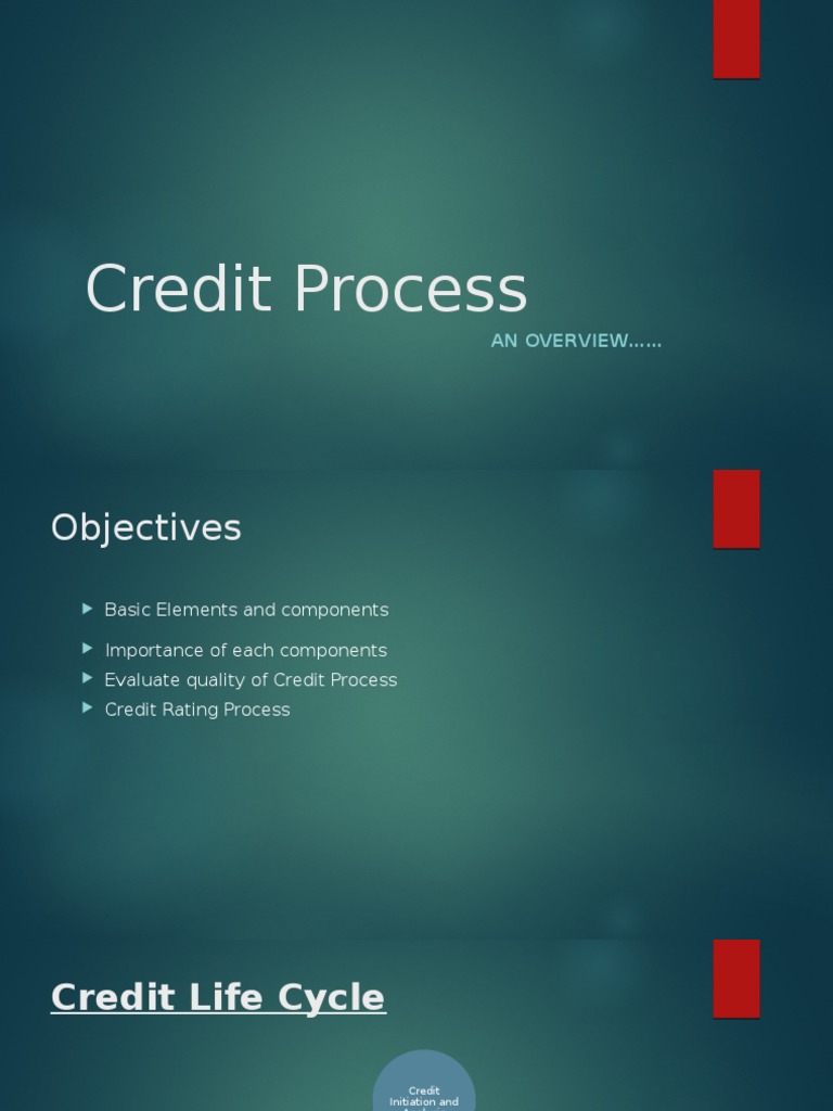 An Overview of the Credit Process Lifecycle: From Initiation and ...