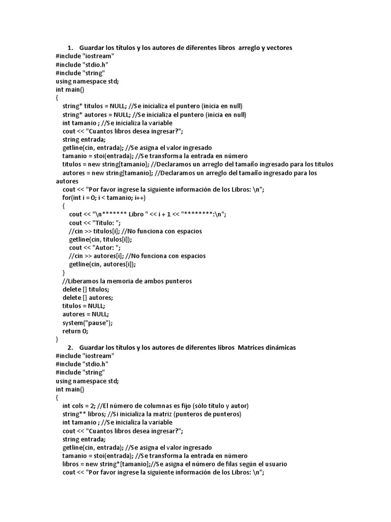 Ejercicio de DEV C++ | C ++ | Puntero (Programación de computadora)