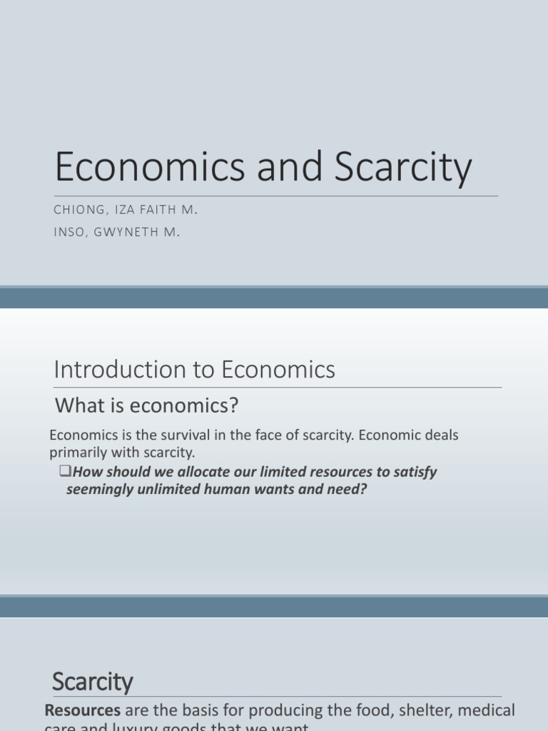 Economics and Scarcity | PDF | Supply And Demand | Demand