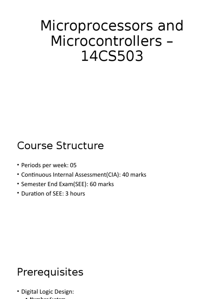 0 Syllabus & Lab | PDF | Microcontroller | Assembly Language