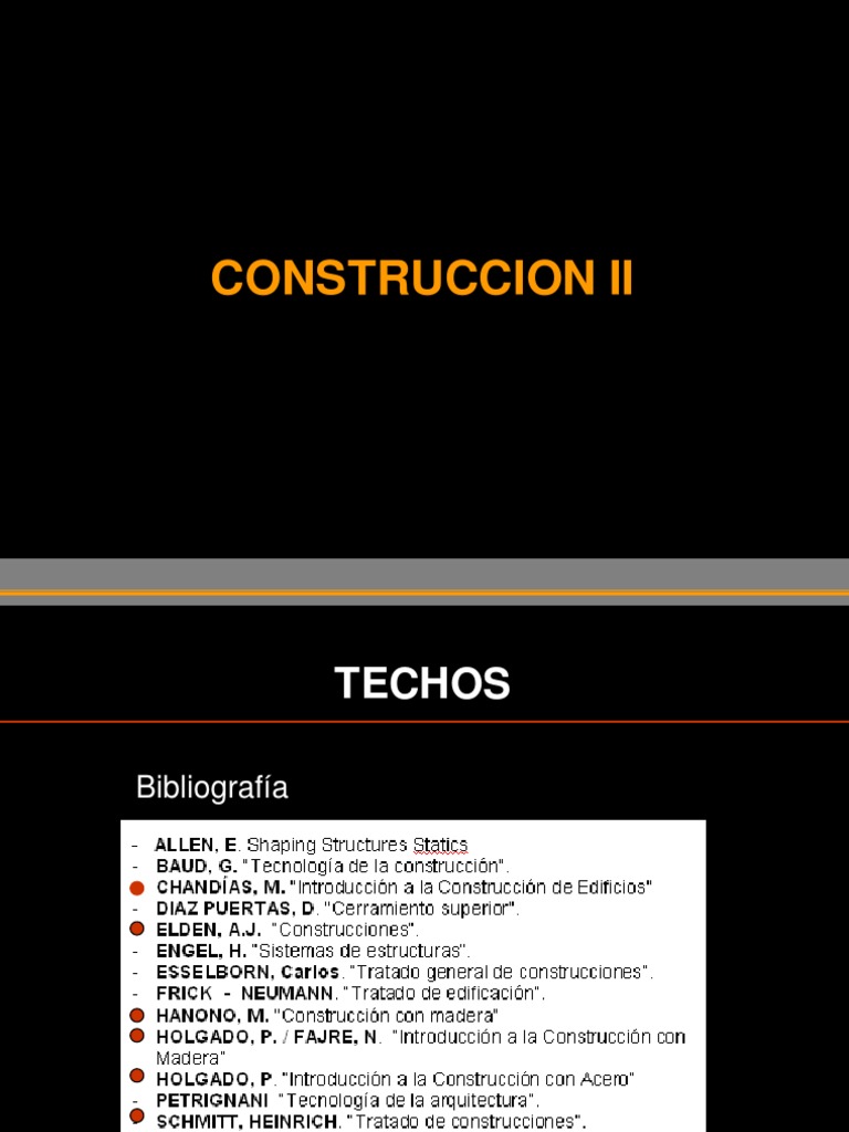 Techos | PDF | Techo | Elementos arquitectónicos