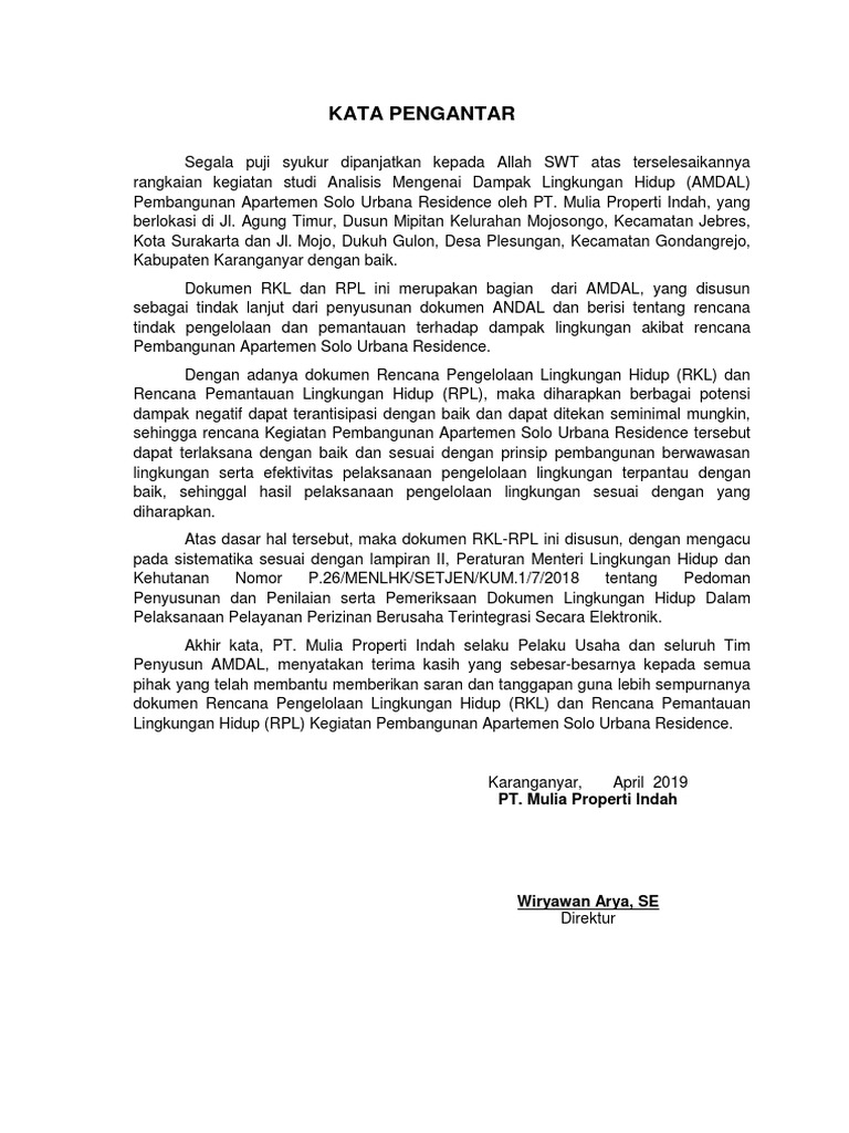 Kata Pengantar RKL-RPL | PDF