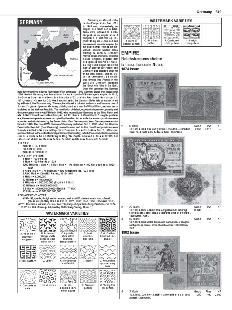 Germany Banknotes History | PDF | Reichsmark | Holy Roman Empire