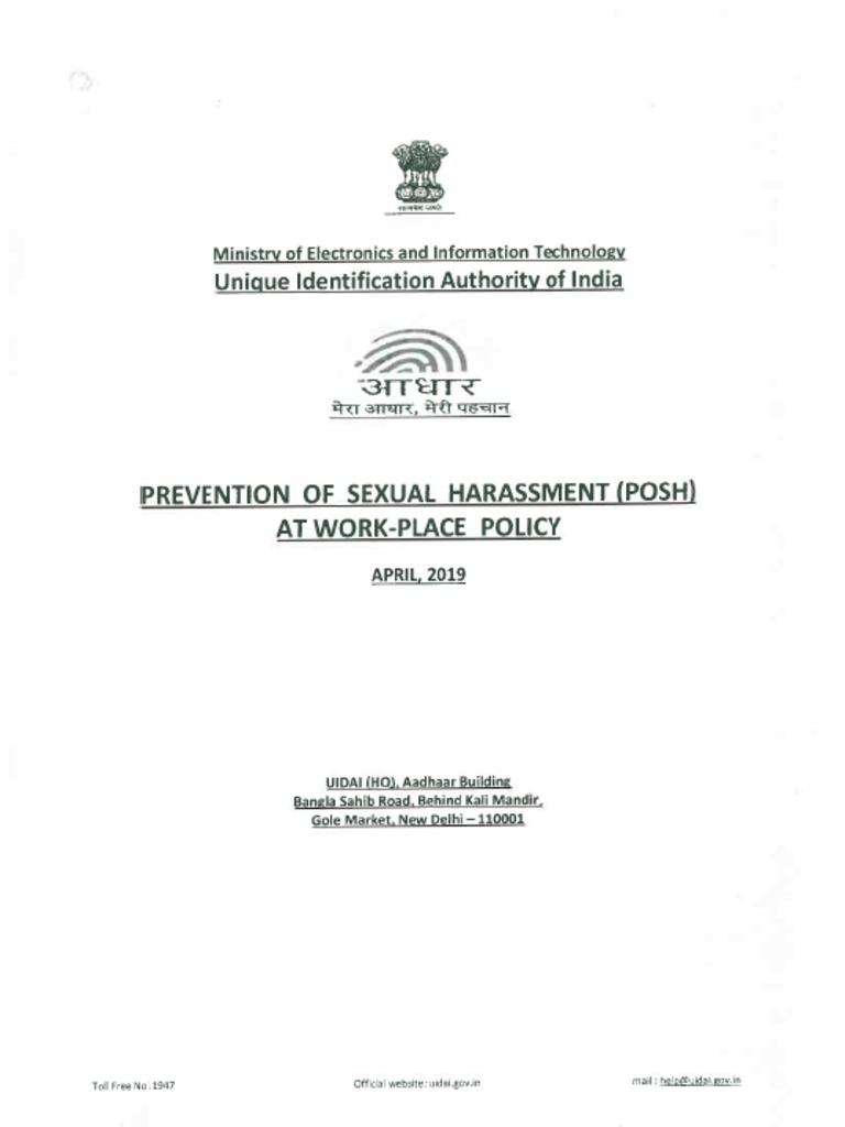 POSH Policy 22042019 PDF | PDF